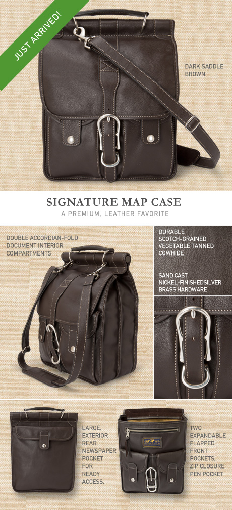 Leather Map Case | Avedon & Colby International Outfitters